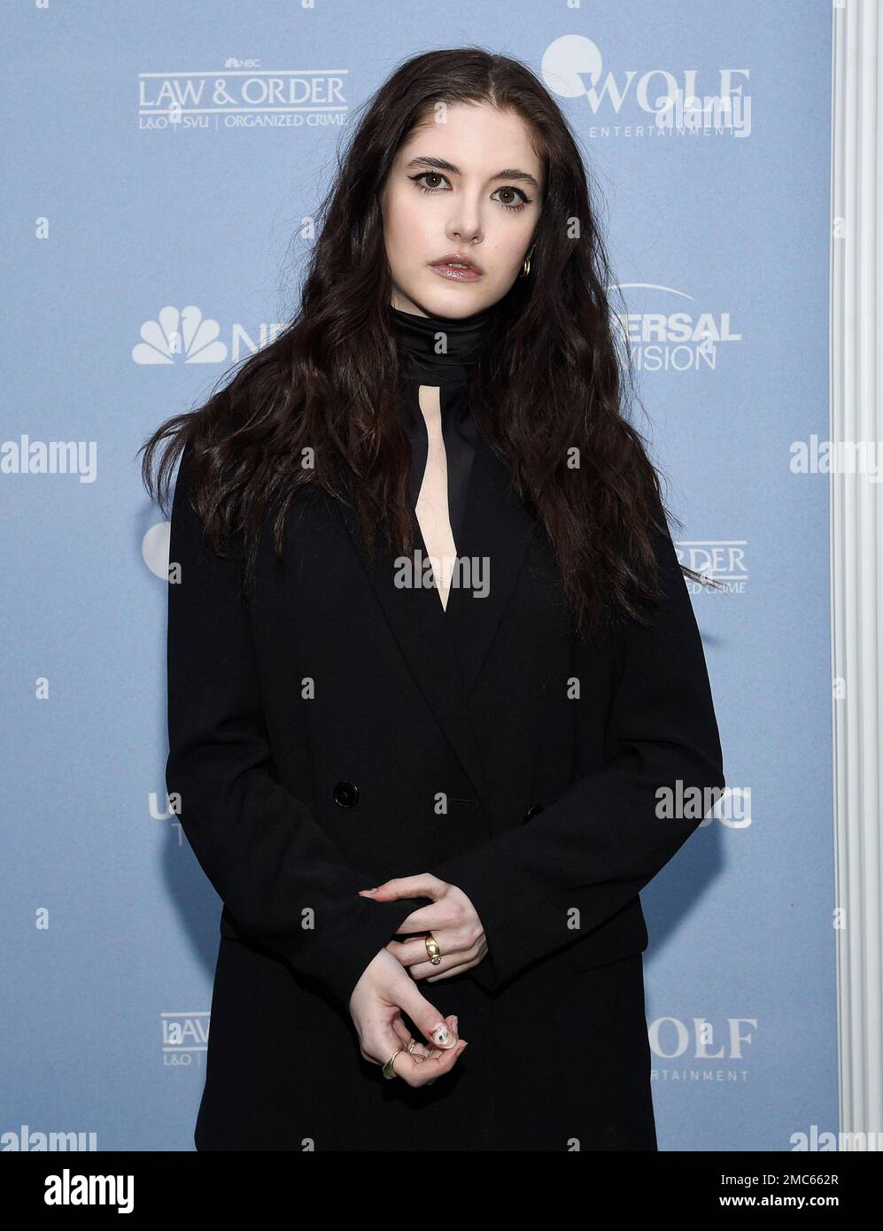 Actor Ainsley Seiger attends the NBCUniversal "Law & Order" press ...