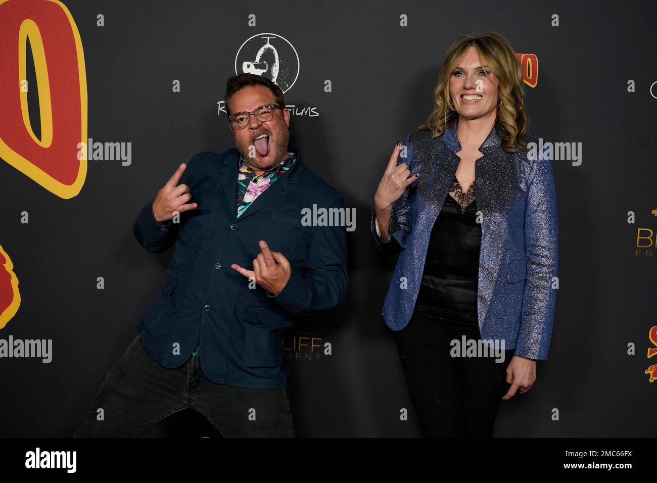 Jeff Buhler, left, and Rebecca Hughes at the premiere of the film ...