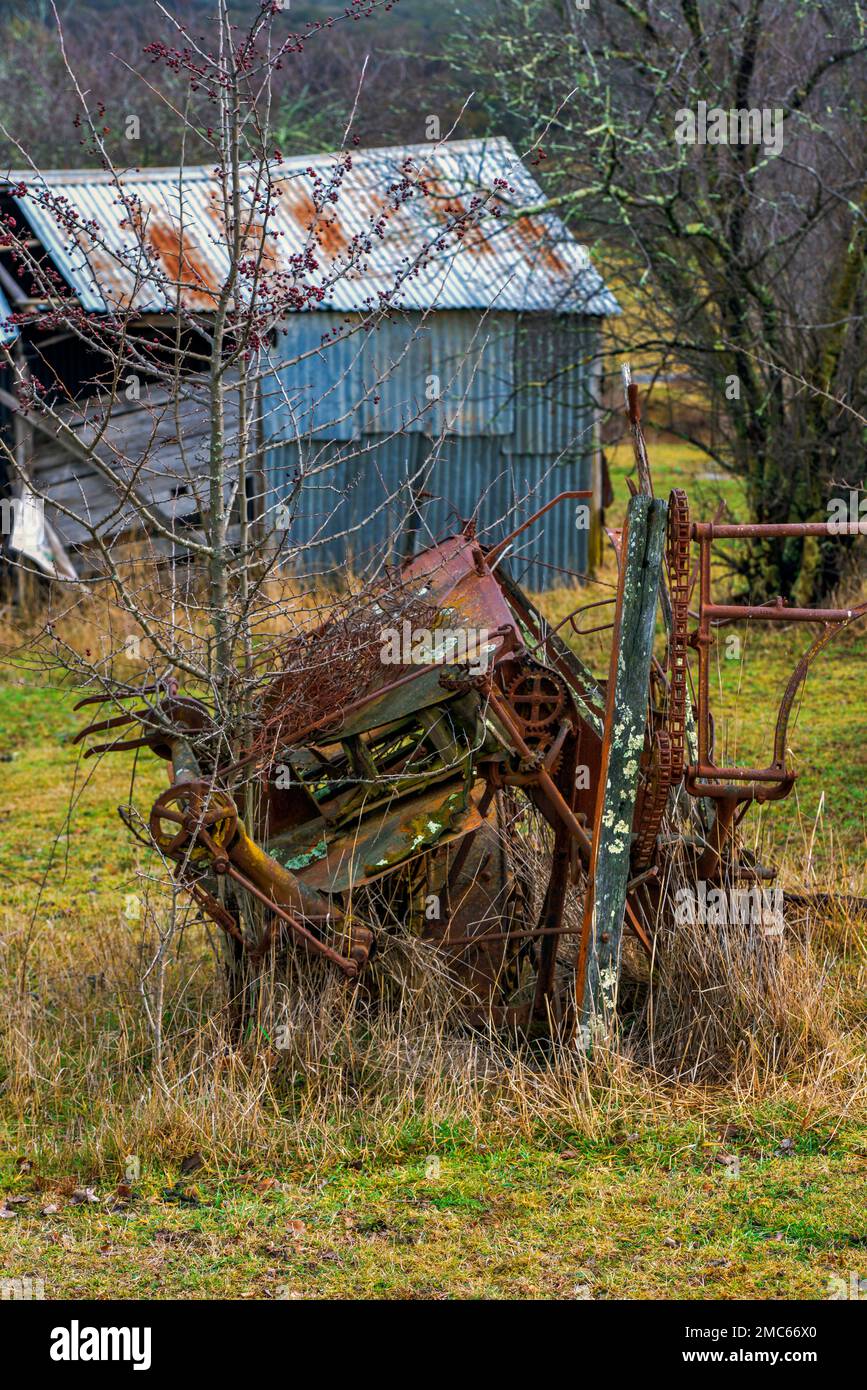 Rusting, abandoned farm machinery Stock Photo - Alamy