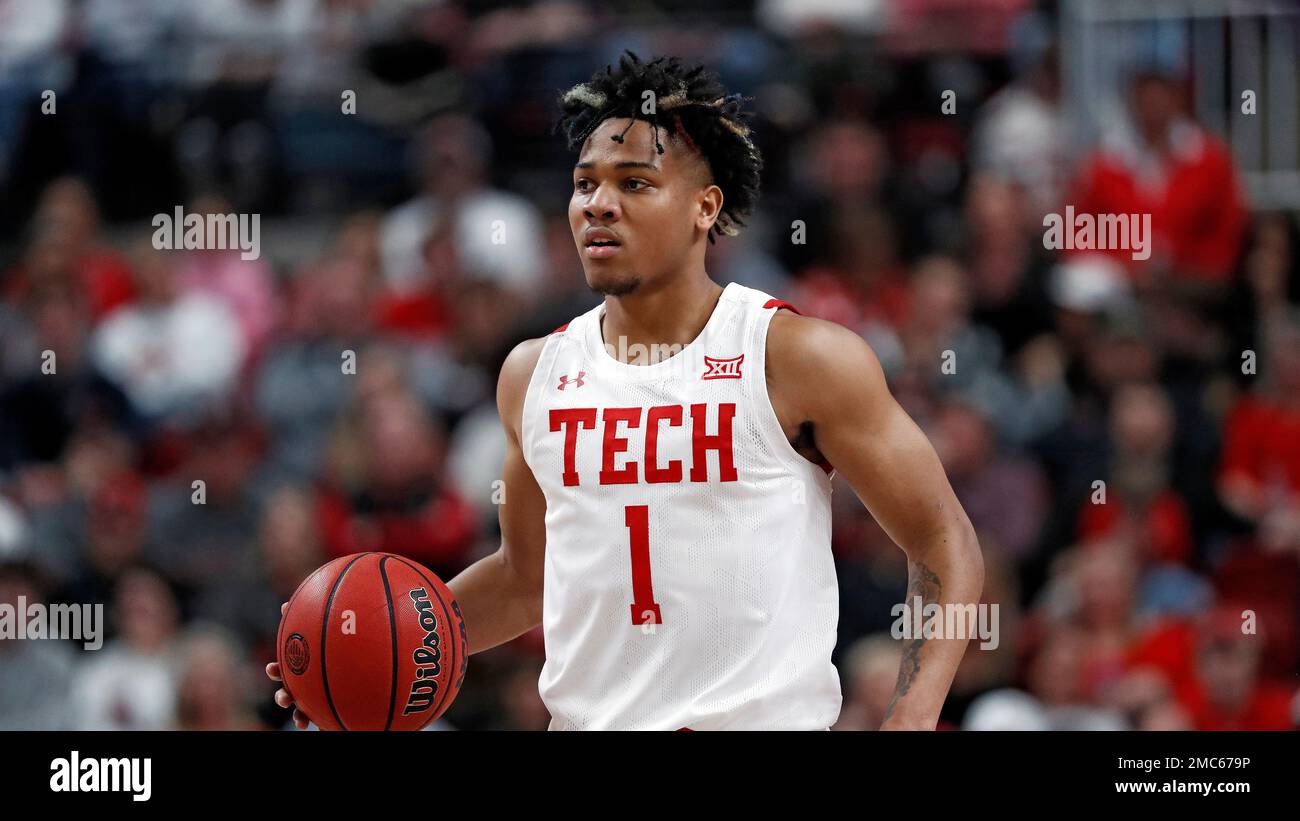 Texas Tech's Terrence Shannon Jr. (1) dribbles the ball during the ...
