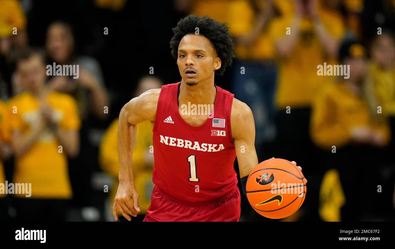 Nebraska guard Alonzo Verge Jr. drives up court during an NCAA college ...