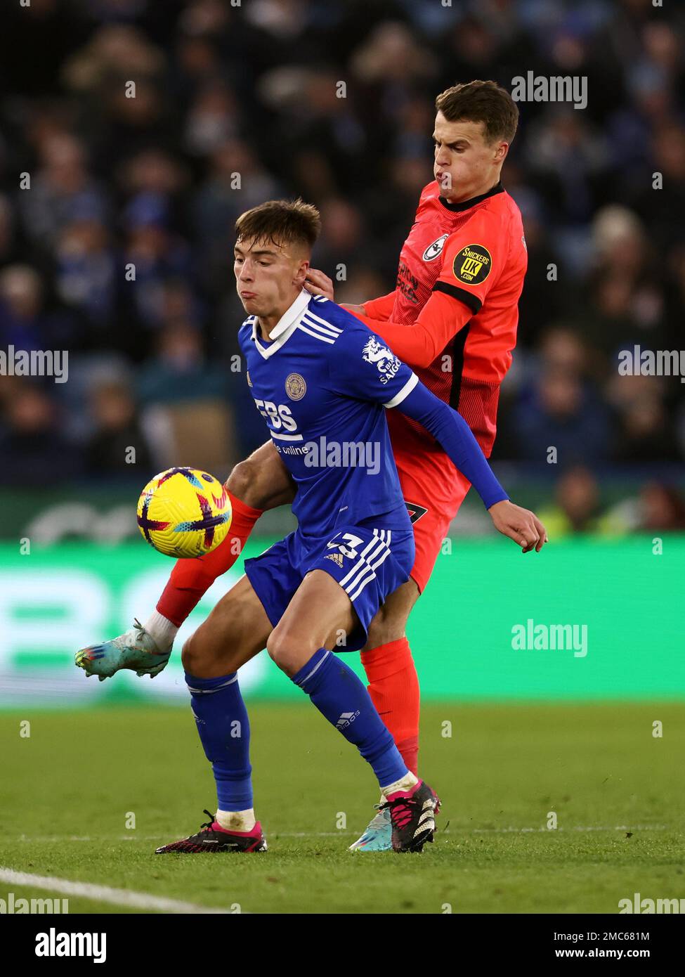 Leicester, England, 21st January 2023. Luke Thomas of Leicester City ...