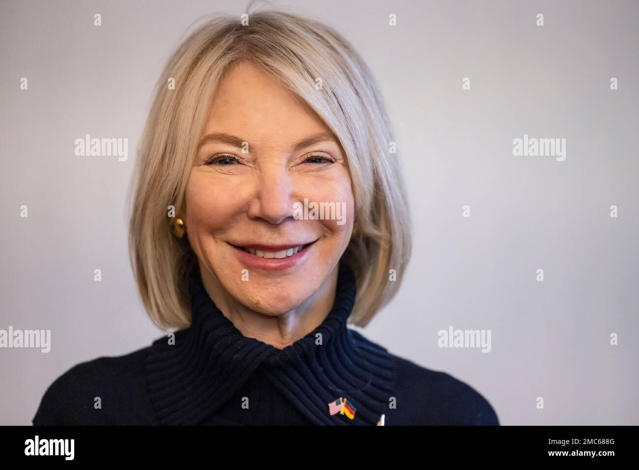 The new US Ambassador to Germany, Amy Gutmann poses for the media ...