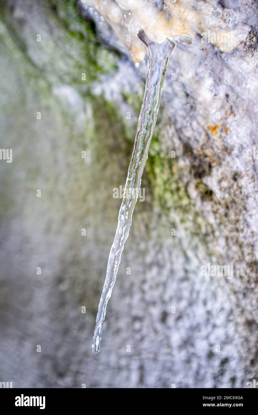 Ice stalactites in entrance hi-res stock photography and images - Alamy