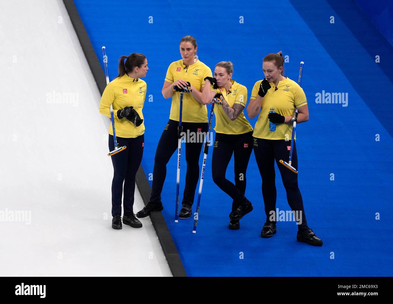From left, Sweden's Anna Hasselborg, Sara Mcmanus, Sofia Mabergs, and ...