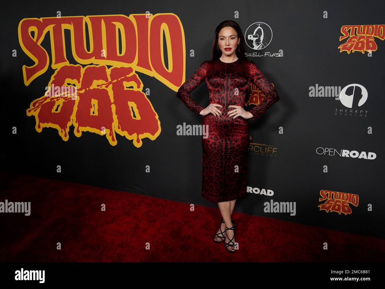 Whitney Cummings poses at the premiere of the film "Studio 666 ...