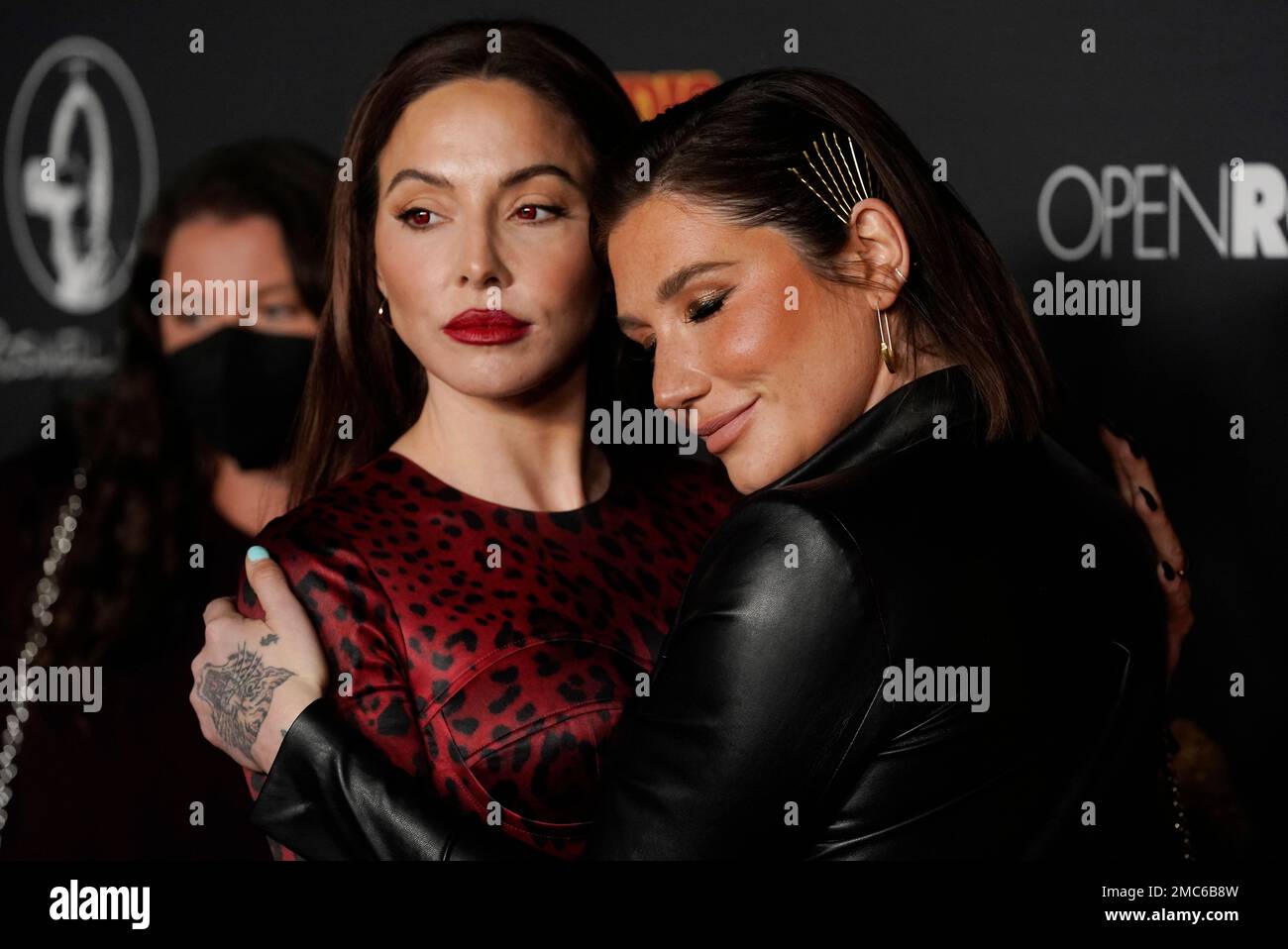 Whitney Cummings, left, and Kesha pose together at the premiere of the ...