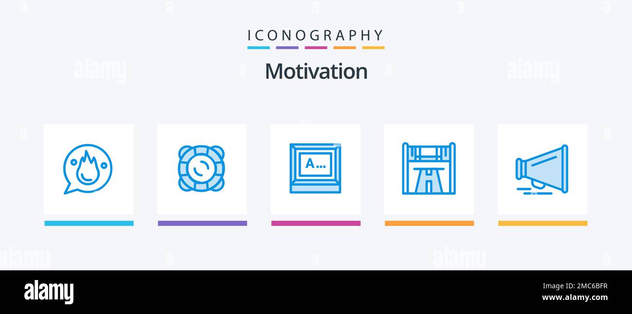 Motivation Blue 5 Icon Pack Including speaker. race. float. start ...