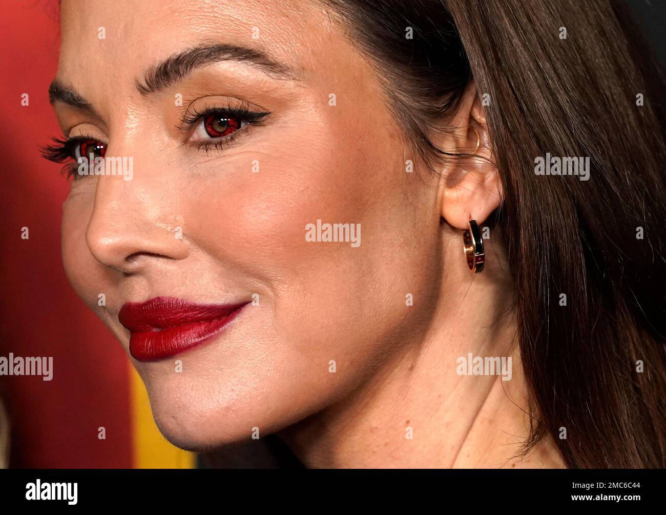 Whitney Cummings, a cast member in "Studio 666," poses at the premiere ...