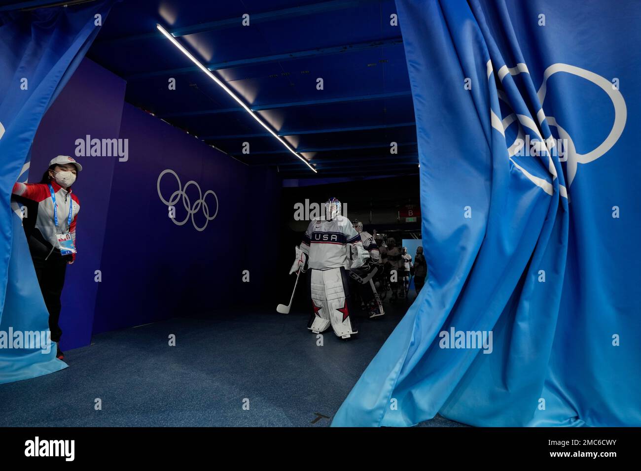 United States goalkeeper Alex Cavallini (33) waits to walk out to the ...