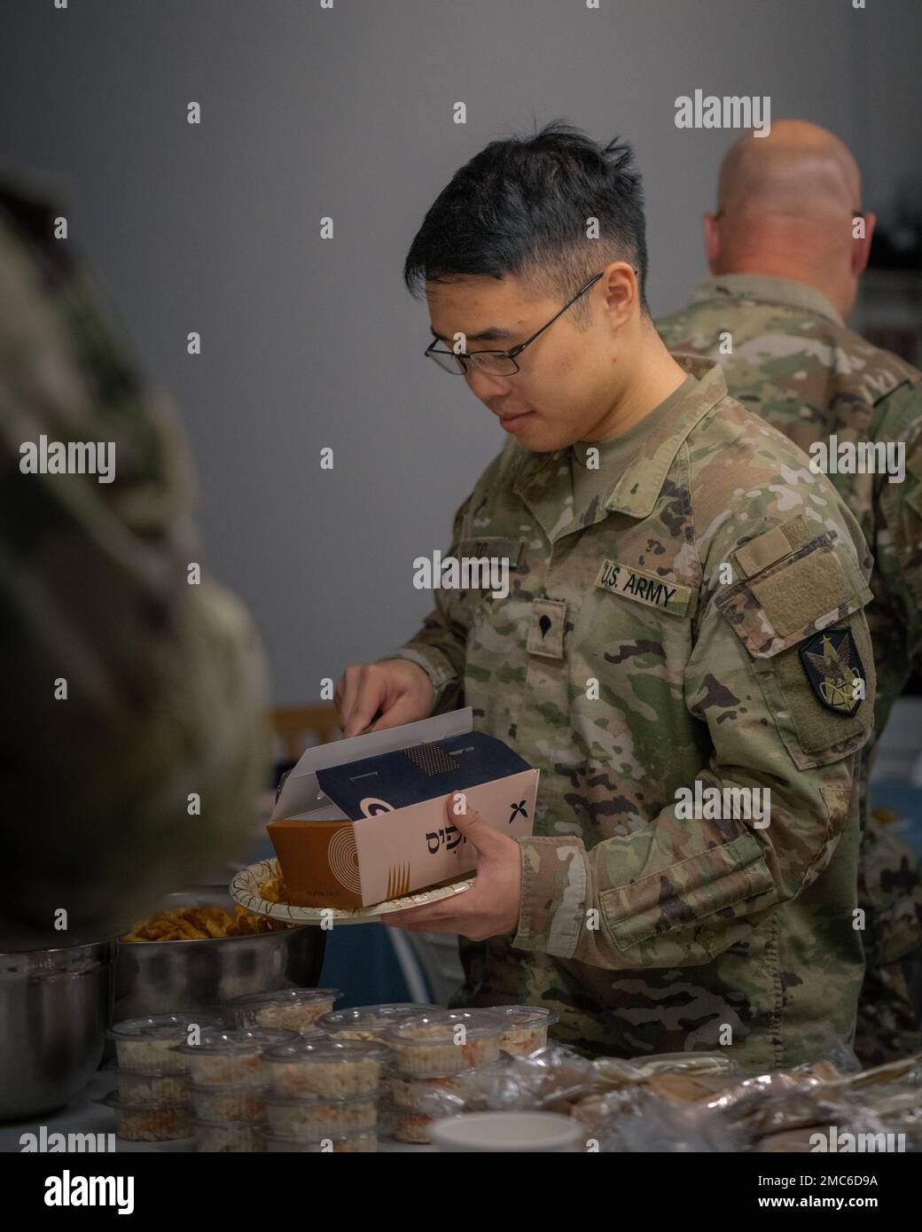 Spc. To, a U.S. Army air defender of the 13th Missile Defense Battery ...