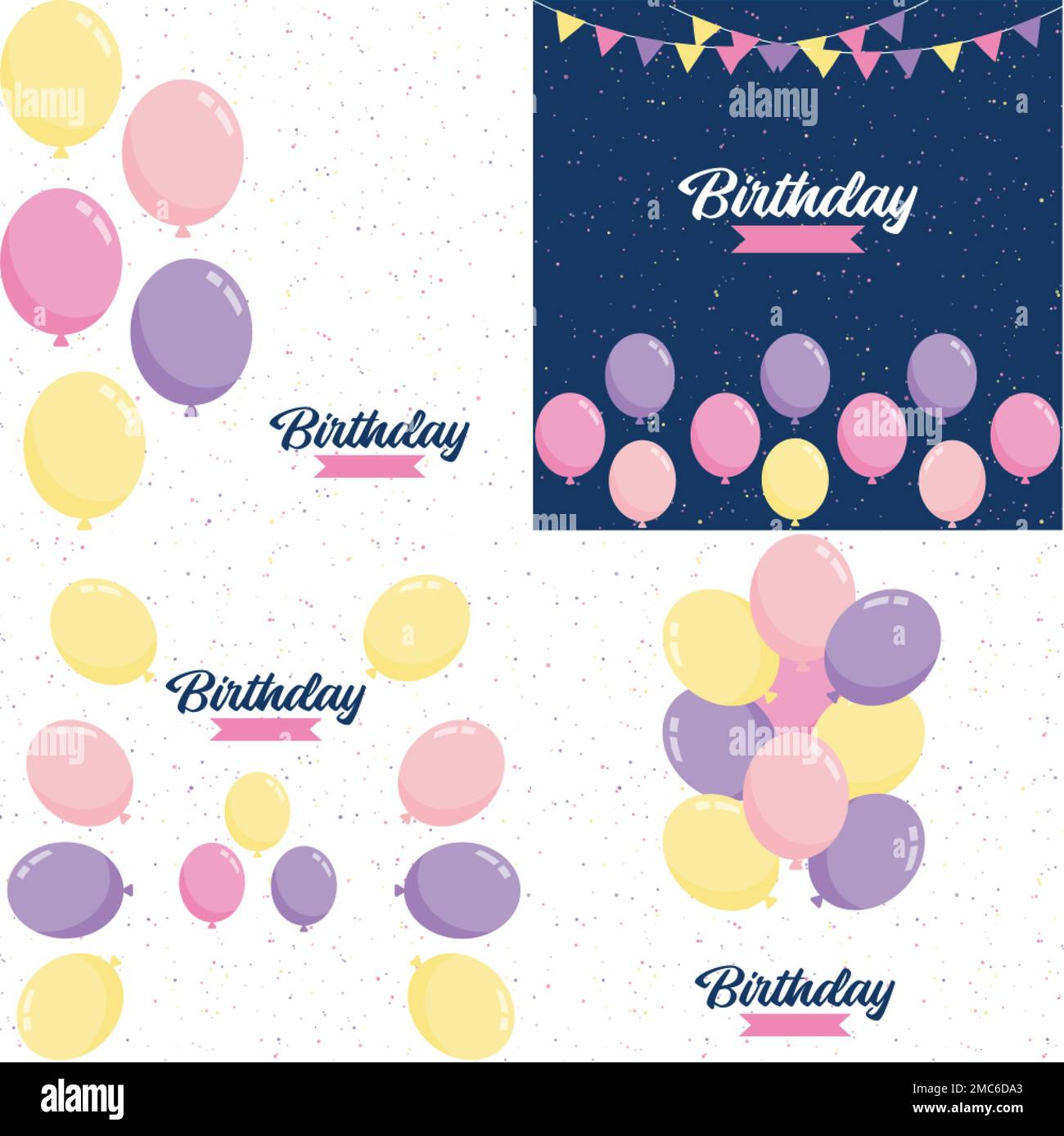 Happy Birthday text with a chalkboard-style background and hand-drawn ...