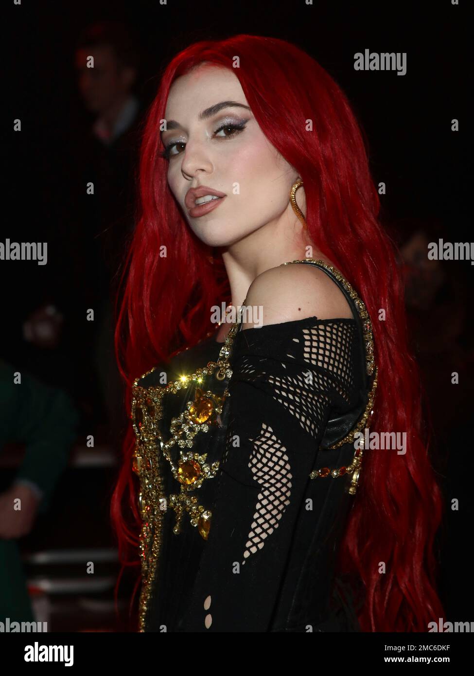 Ava Max attends the NYFW Fall/Winter 2022 The Blonds fashion show at ...