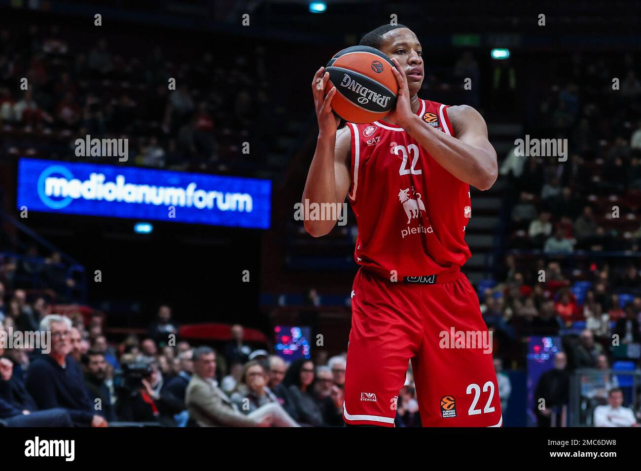 Milan, Italy. 20th Jan, 2023. Devon Hall #22 of EA7 Emporio Armani ...