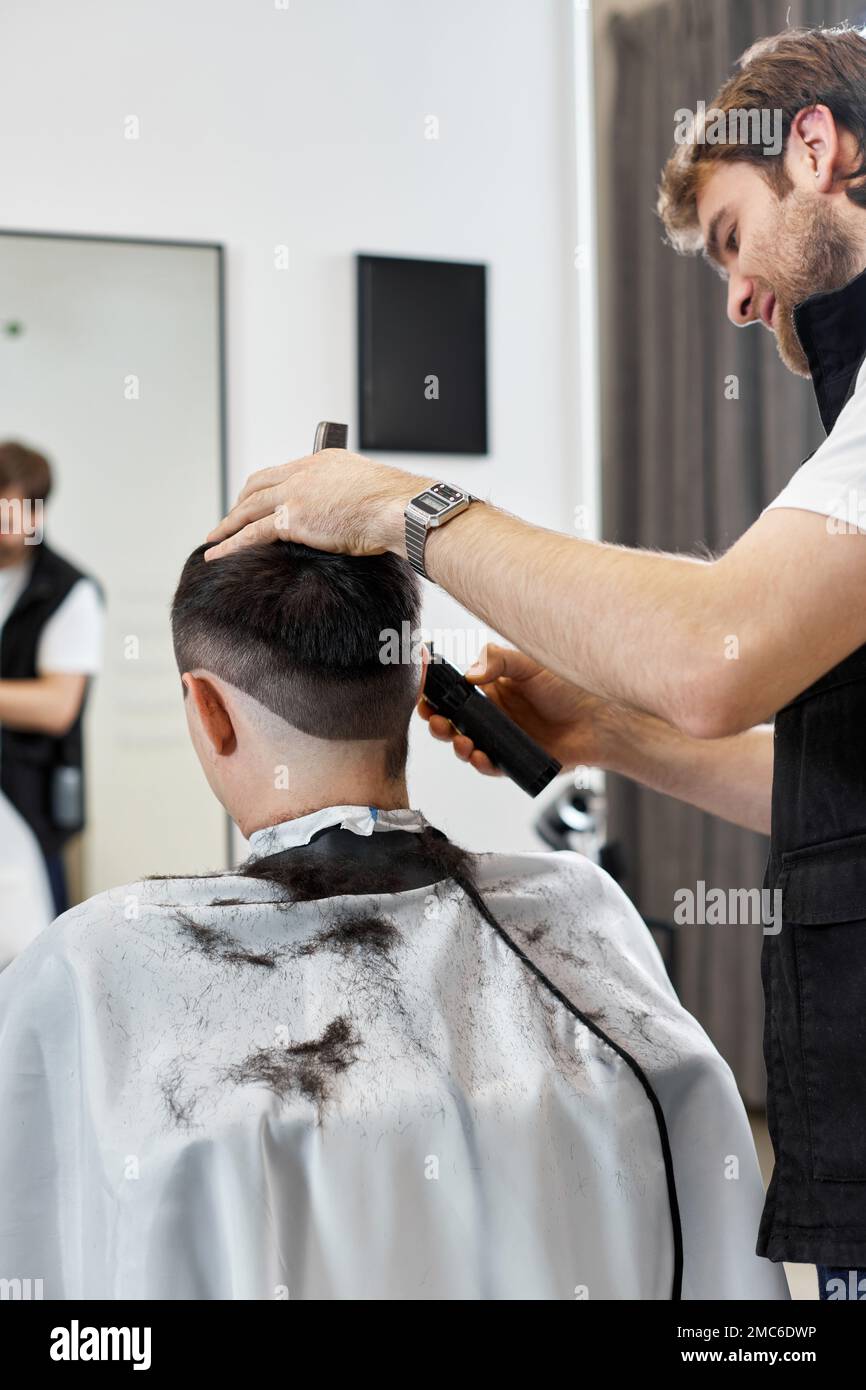 Modern barber chair standing hi-res stock photography and images - Alamy