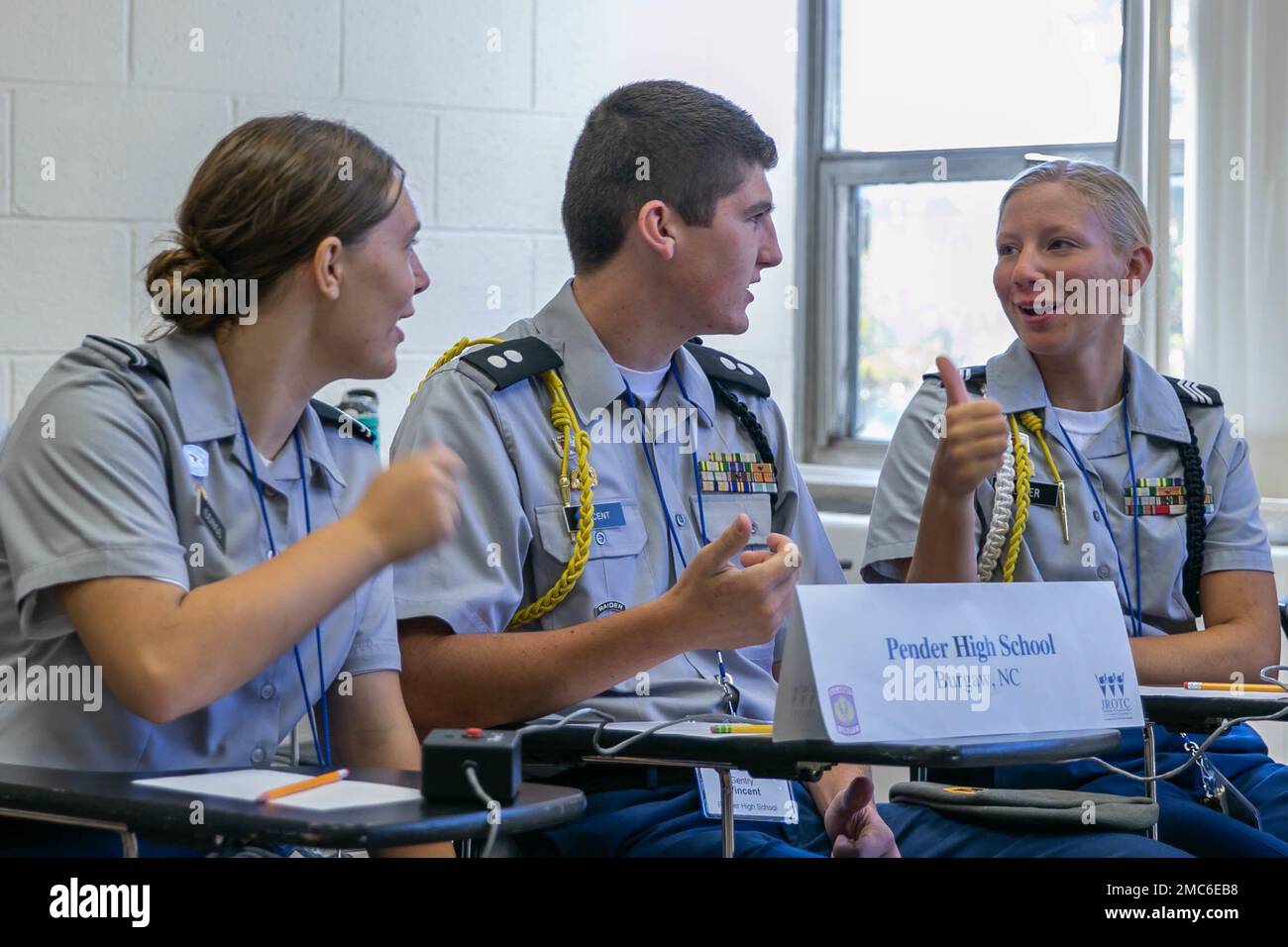 (From left to right) Pender High School Army ROTC Cadets Katlynn ...