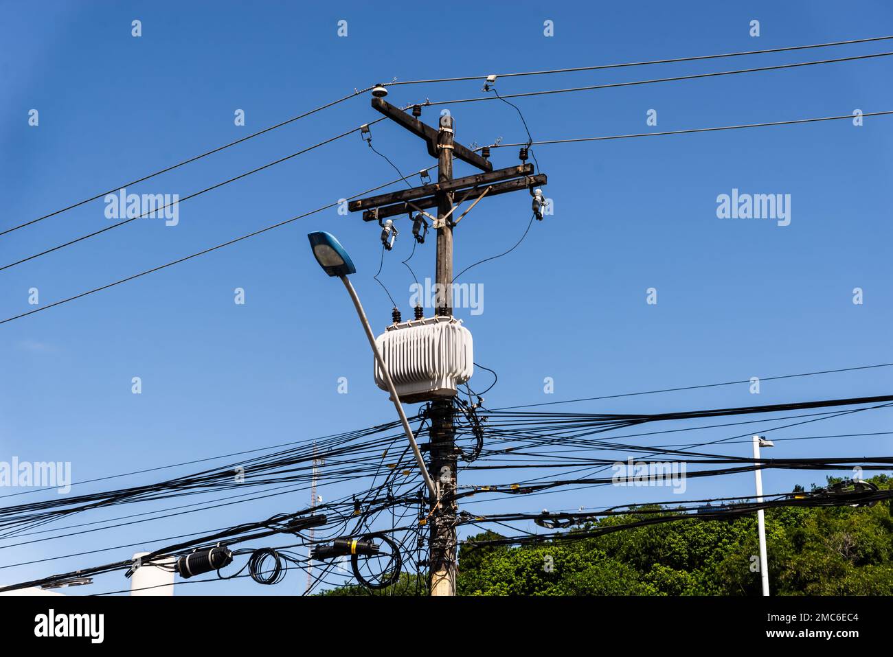Utility poles supporting wires hi-res stock photography and images - Alamy
