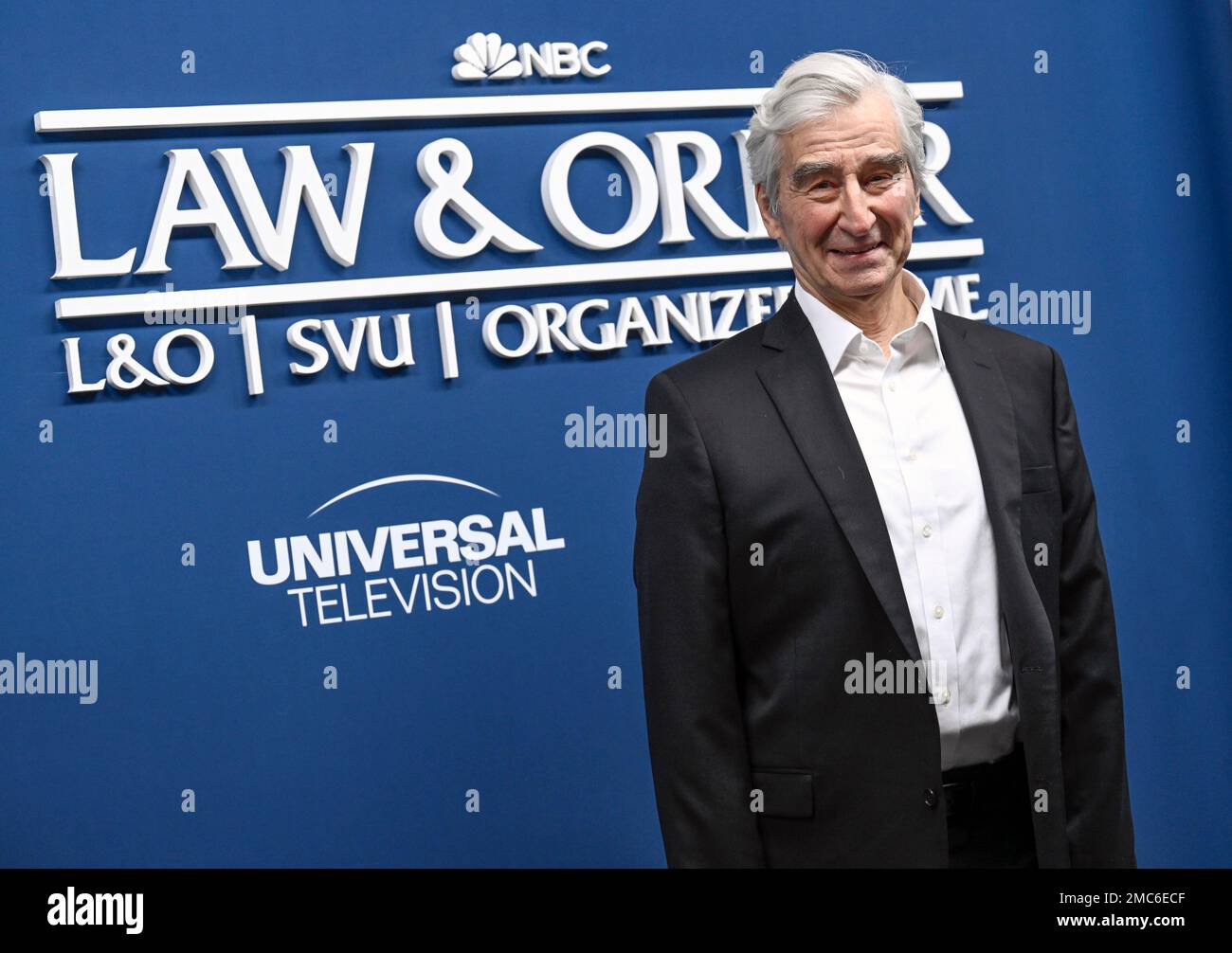 Actor Sam Waterston attends the NBCUniversal "Law & Order" press junket ...