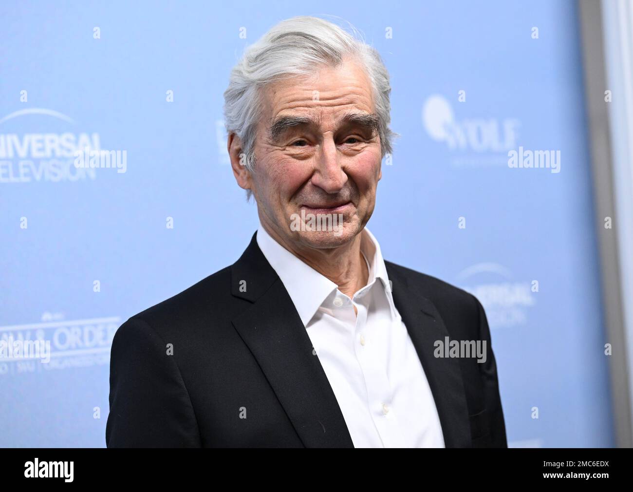 Actor Sam Waterston attends the NBCUniversal "Law & Order" press junket ...