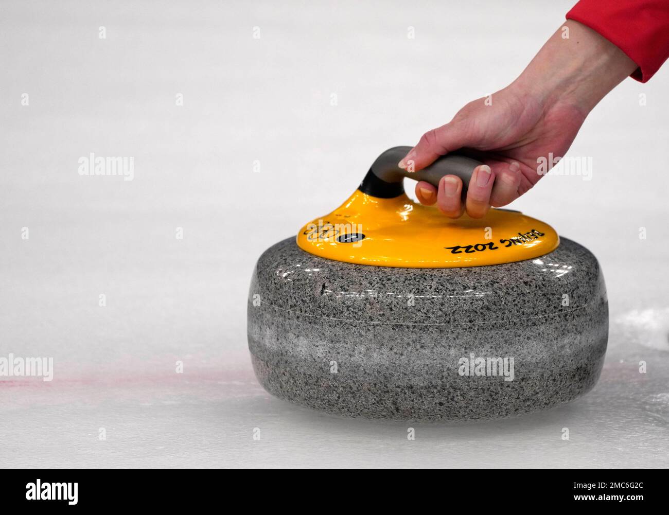 Denmark's Madeleine Dupont, directs her teammates, during the women's ...