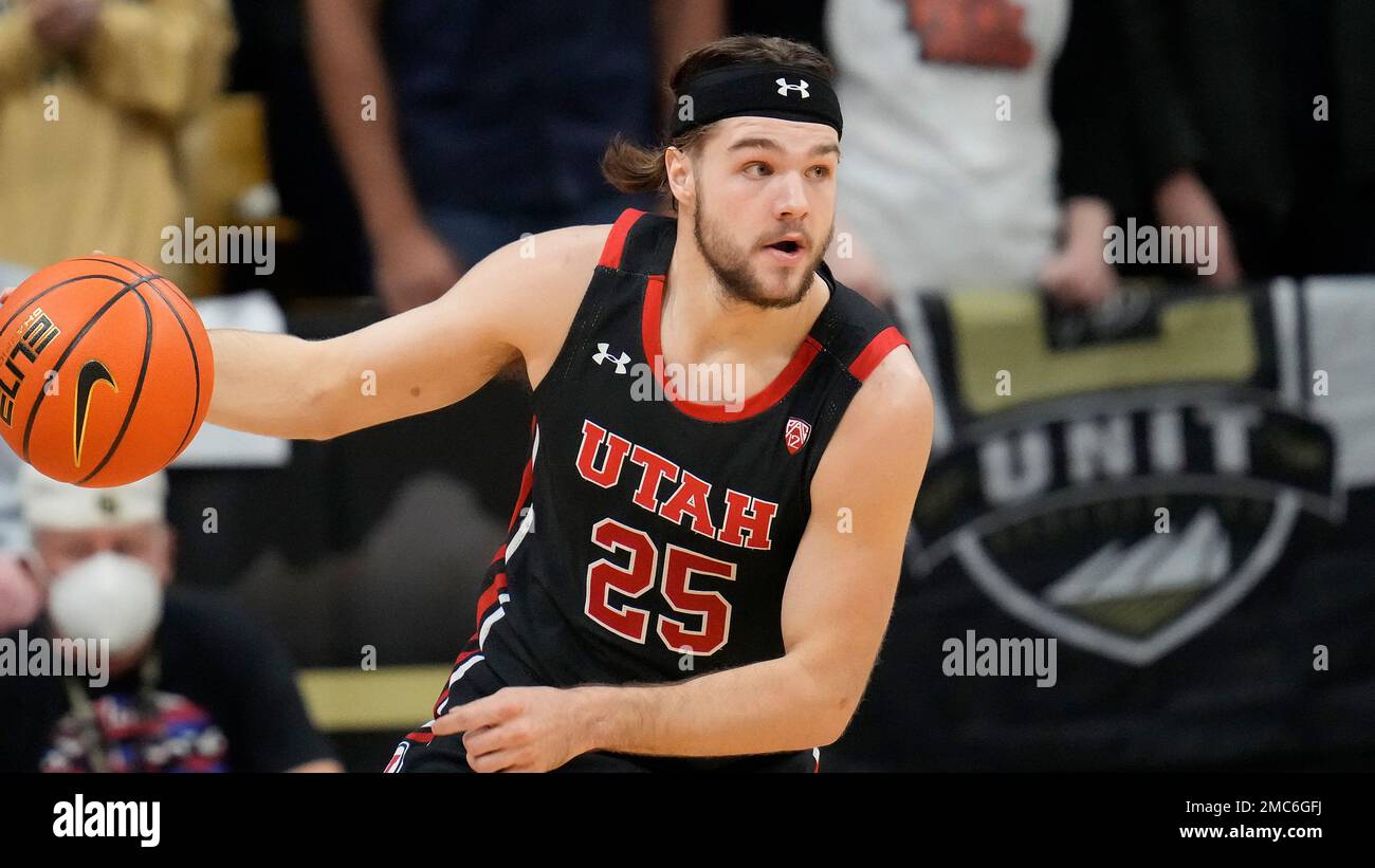 Utah guard Rollie Worster (25) in the first half of an NCAA college ...
