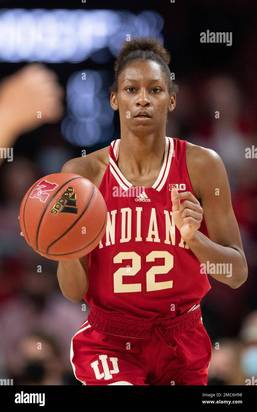 Indiana's Chloe Moore-McNeil (22) plays against Nebraska during the ...