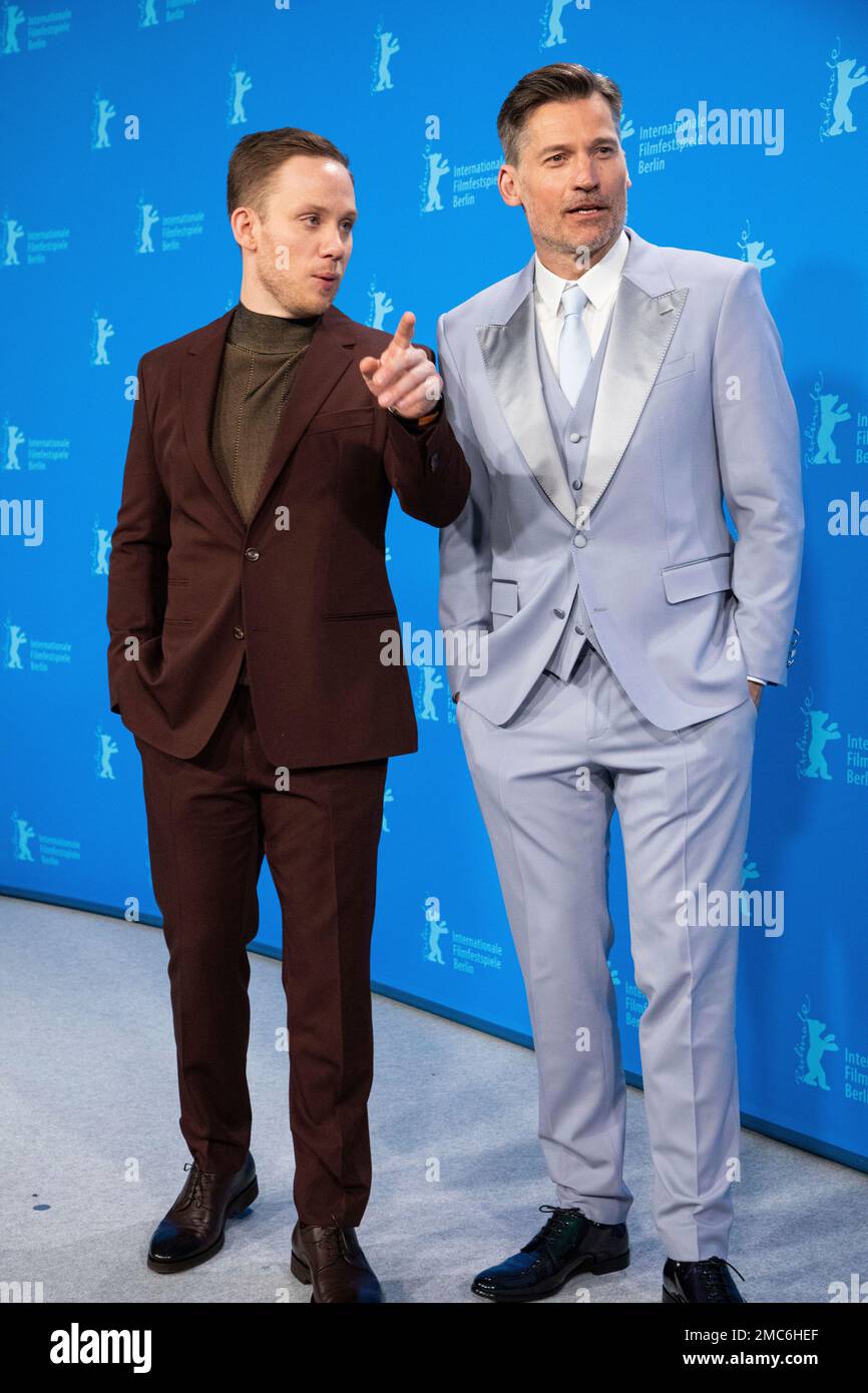 Joe Cole, left, and Nikolaj Coster-Waldau pose for photographers at the ...
