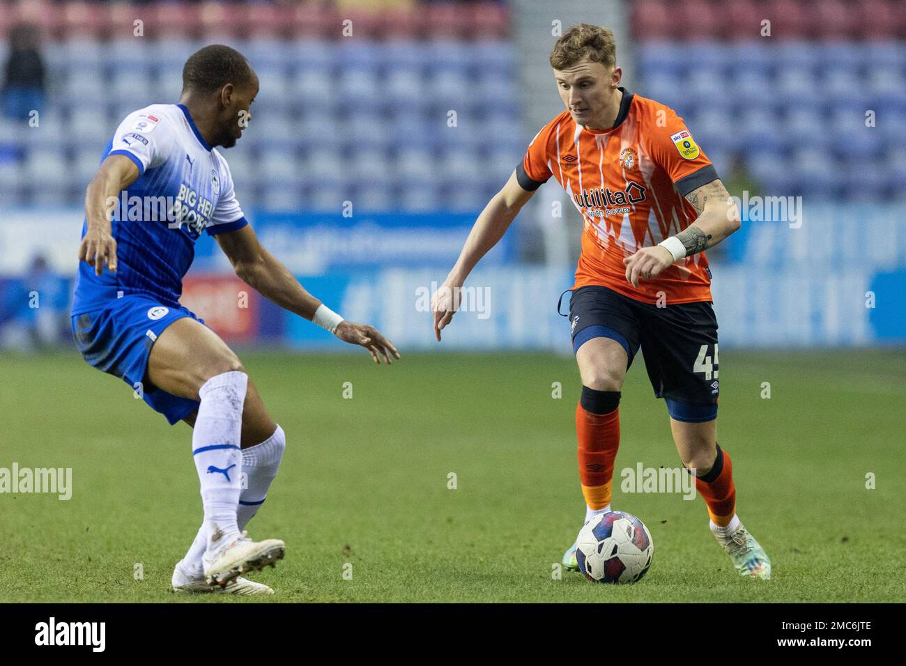 Alfie Doughty of Luton Town in possession during the Sky Bet ...