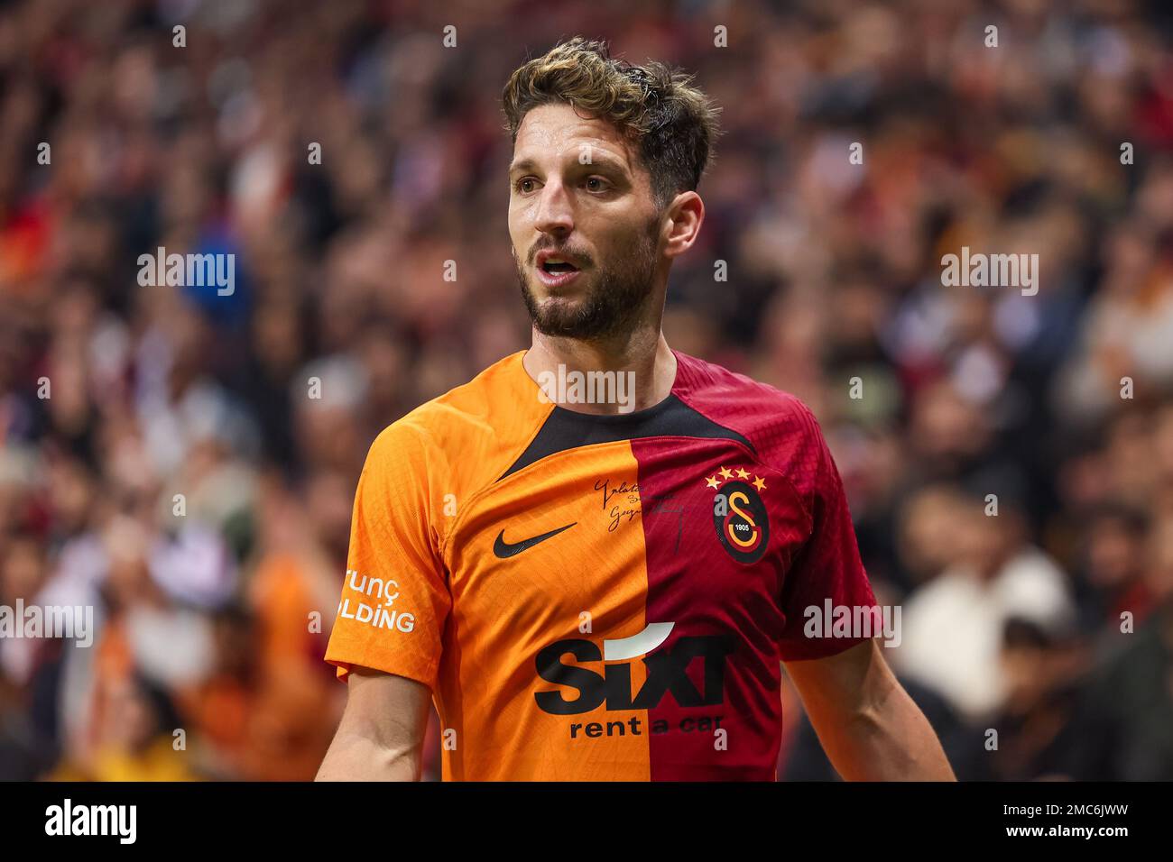 ISTANBUL, TURKEY - JANUARY 21: Dries Mertens of Galatasaray SK during ...