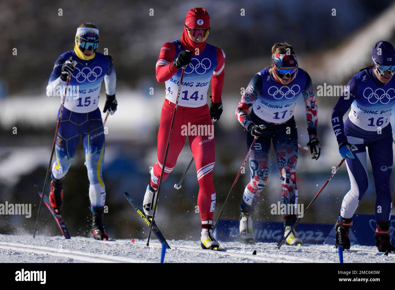 Natalia Nepryaeva, of the Russian Olympic Committee, competes during ...