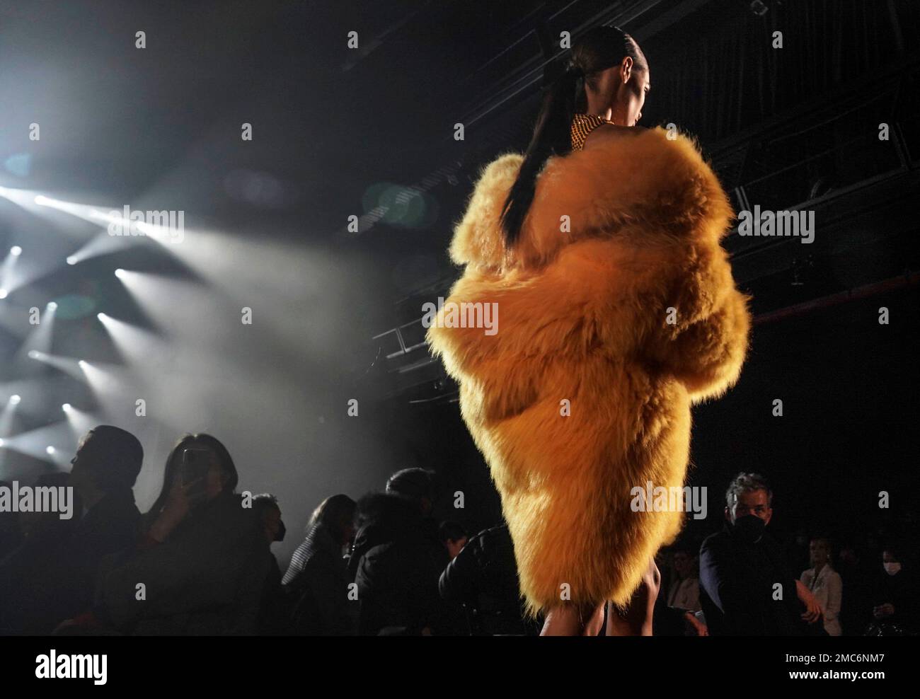Fashion from Michael Kors' fall/winter 2022 collection is modeled ...