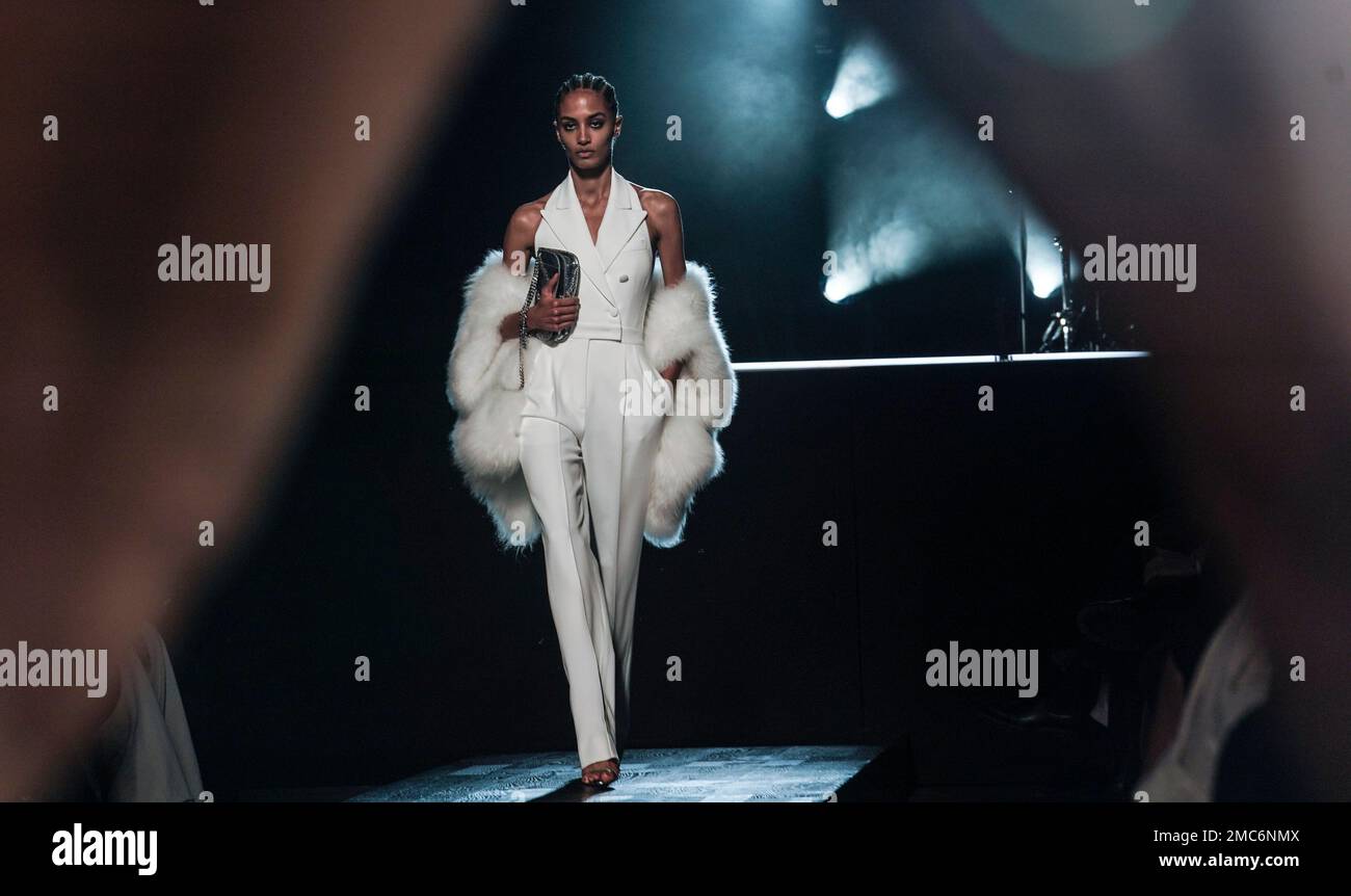 Fashion from Michael Kors' fall/winter 2022 collection is modeled ...