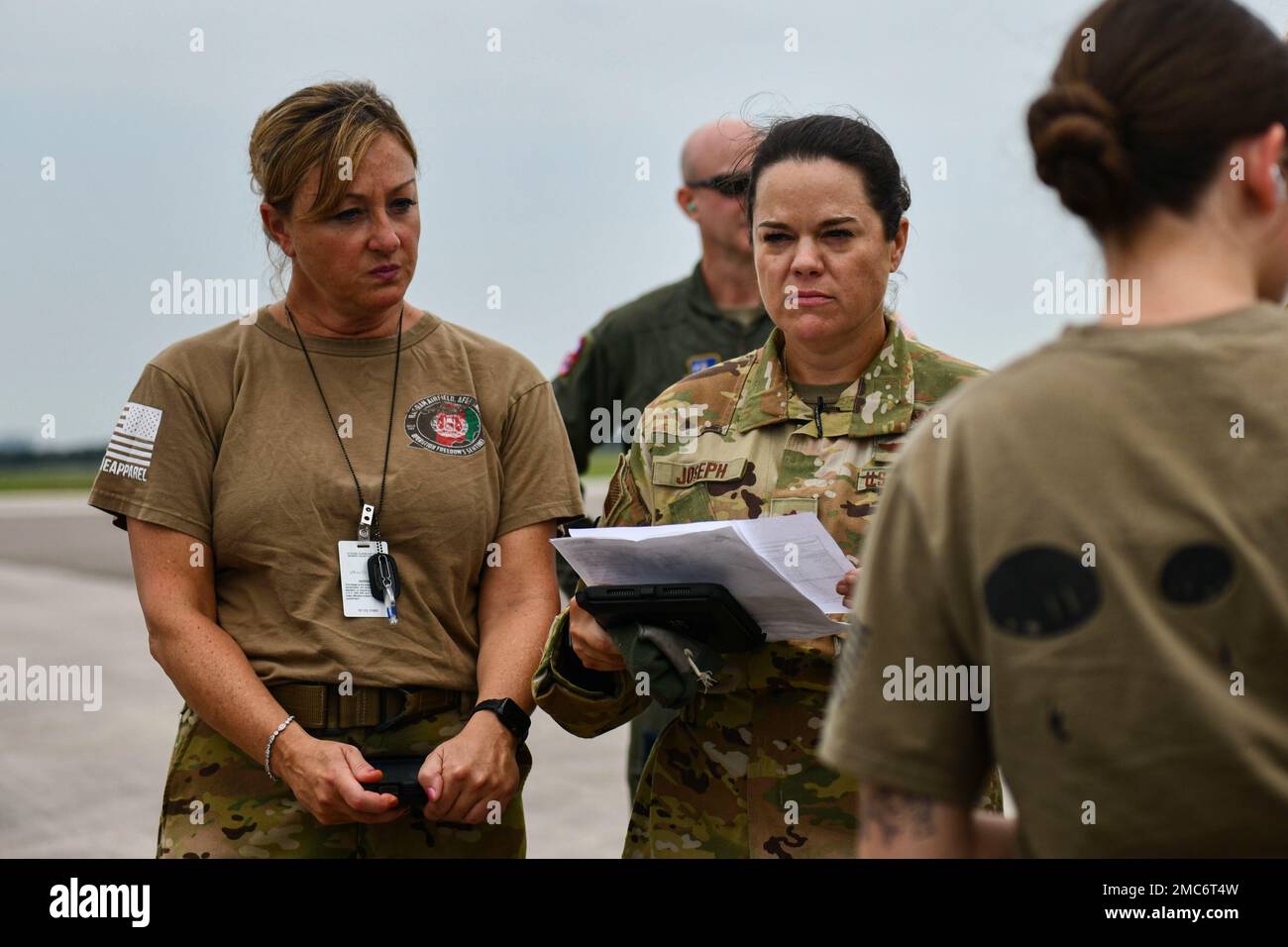 Maj. Julia Joseph, a flight nurse assigned to the 183rd Aeromedical ...
