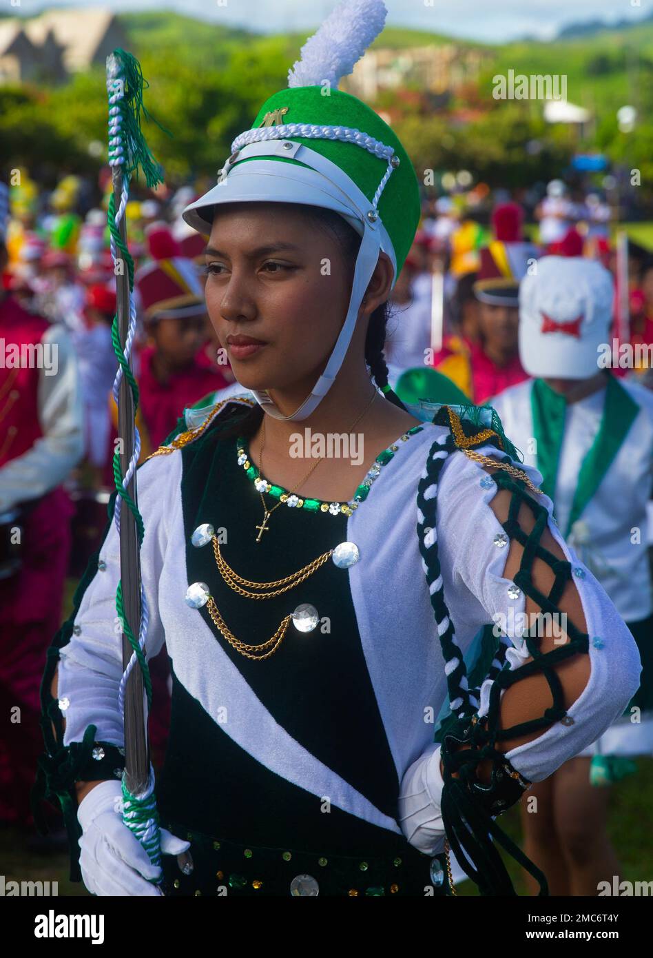 A local high school student prepares for to perform during a cultural ...