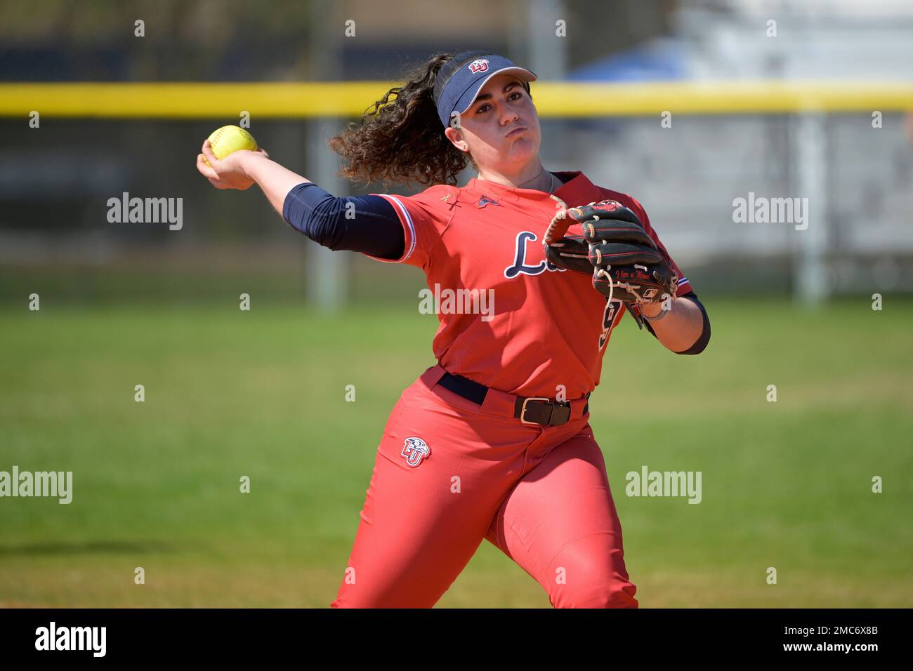 Liberty infielder KC Machado (9) during an NCAA softball game against ...