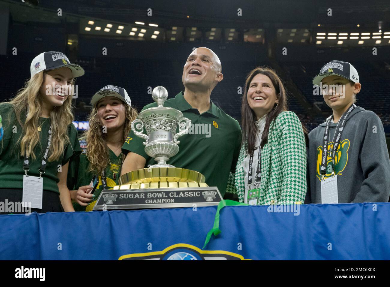 FILE - Baylor head coach Dave Aranda and his family pose with the ...