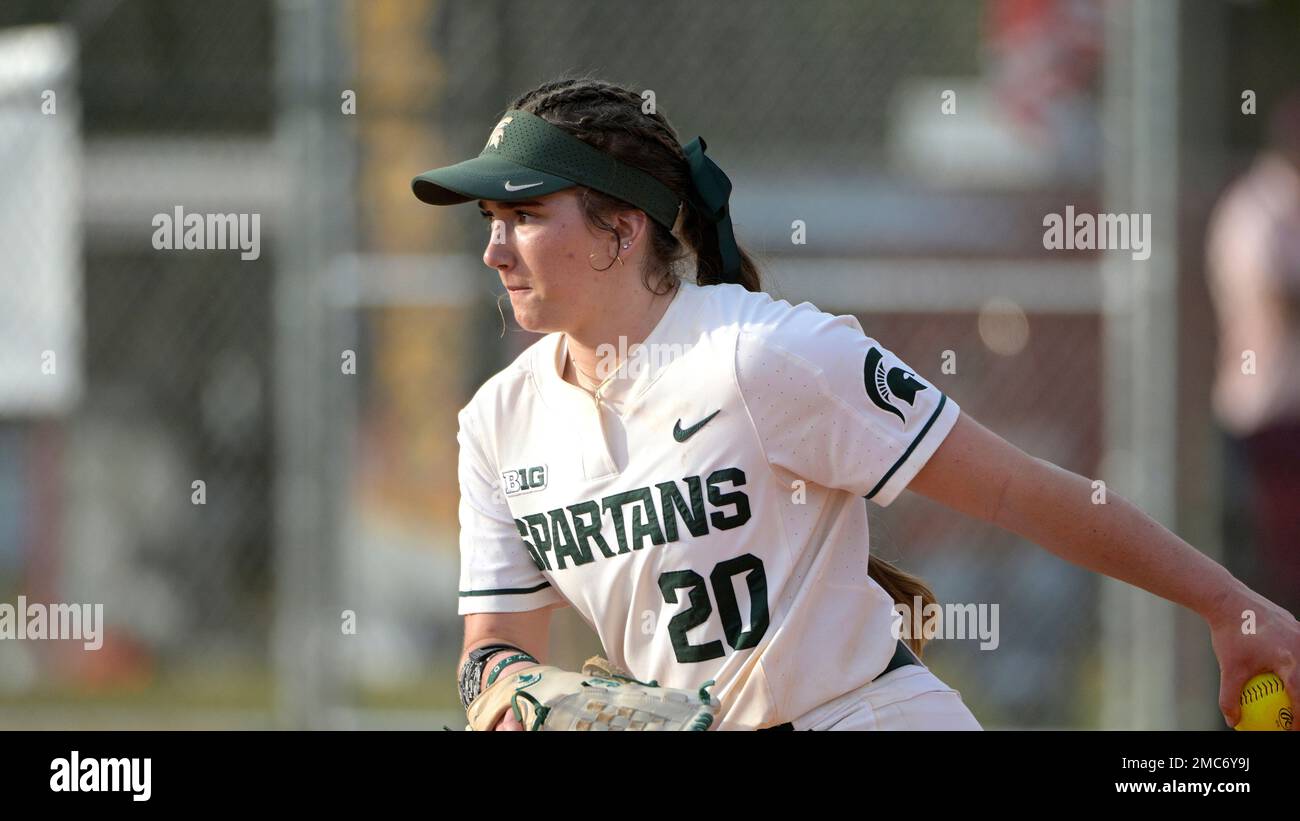 Michigan State pitcher Sarah Ladd (20) during an NCAA softball game ...