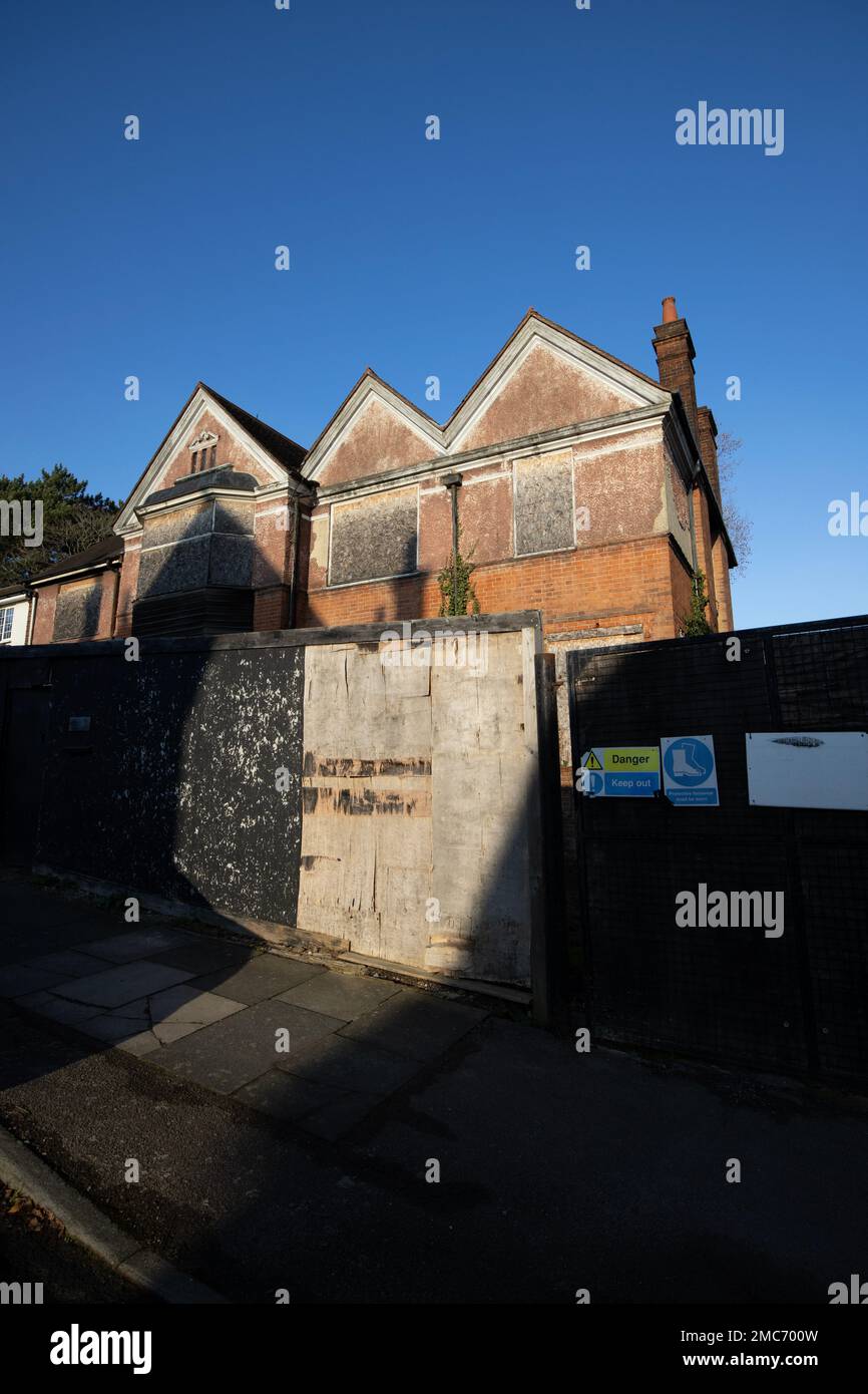 Inhabited large house in Wimbledon being prepared for a building ...
