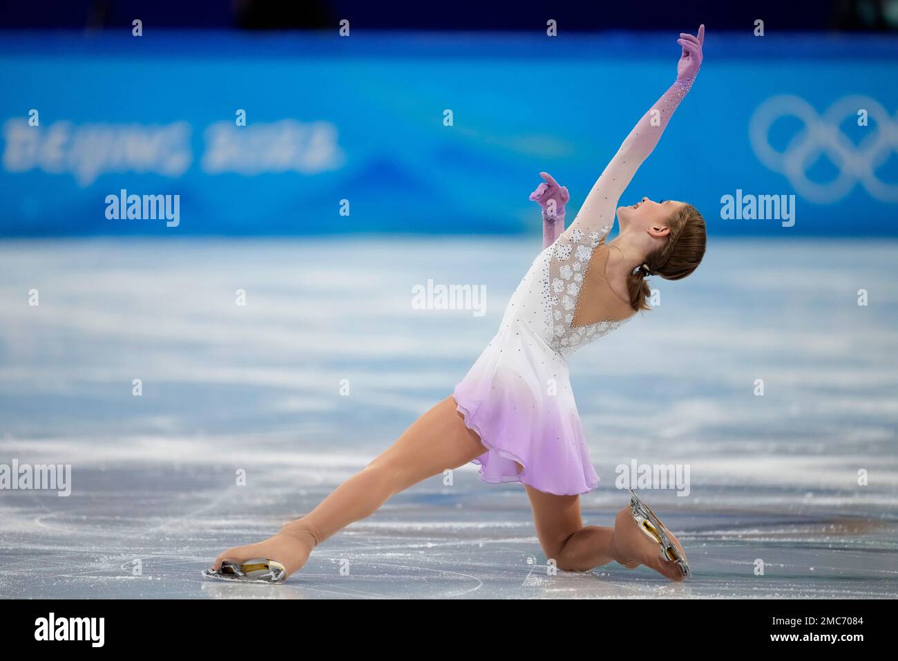 Ekaterina Kurakova, of Poland, competes in the women's short program ...