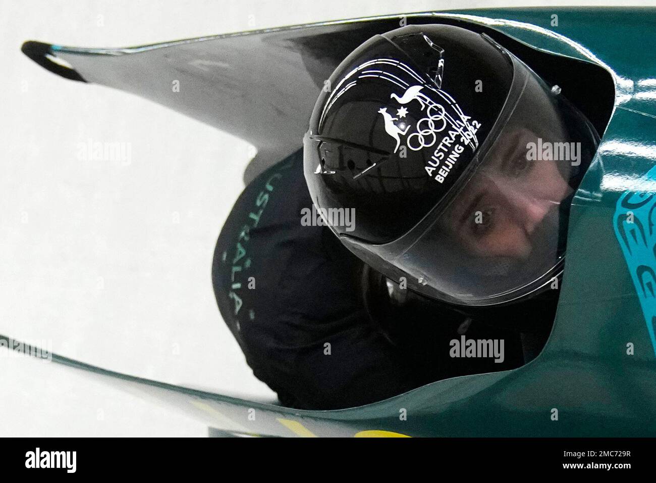 Breeana Walker of Australia speeds down the track during a 2-woman ...