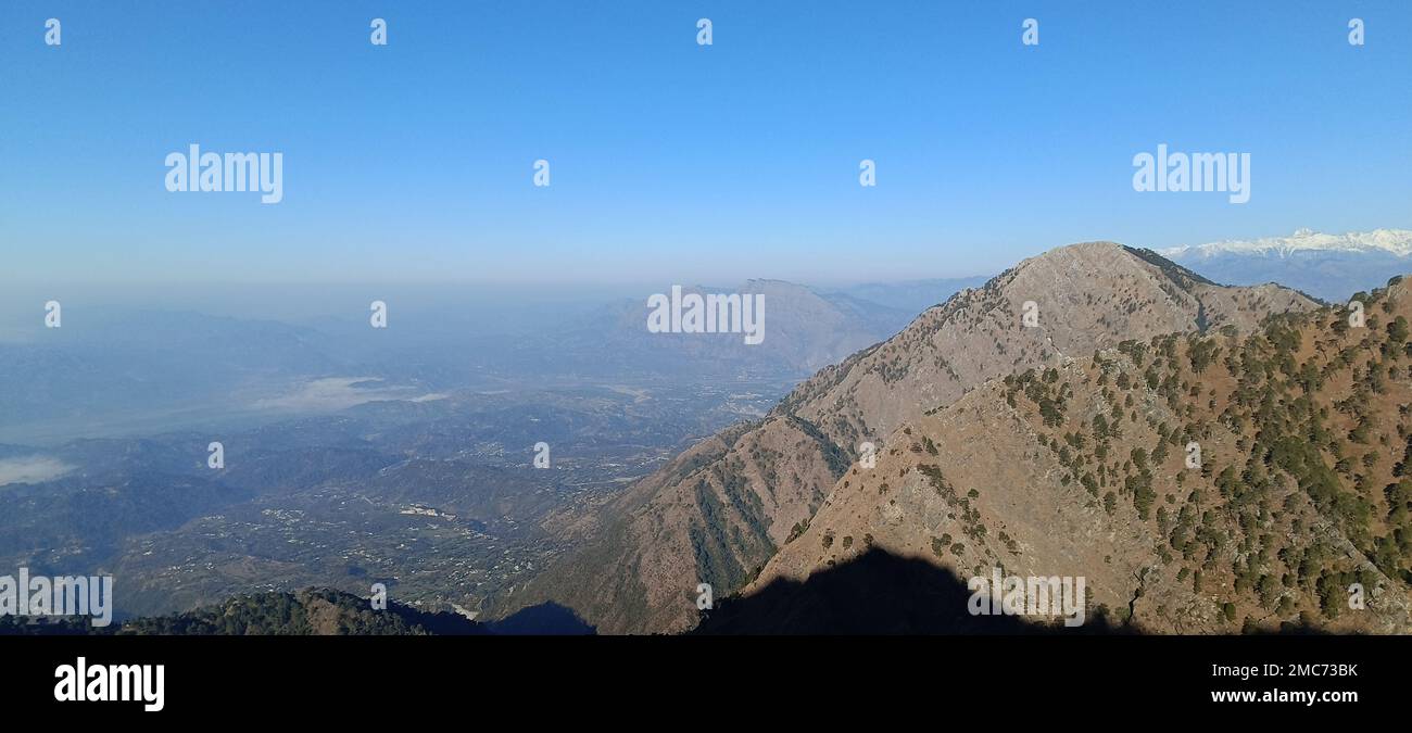 A panoramic view of the hills of Jammu Ghaati in Katra, India Stock ...