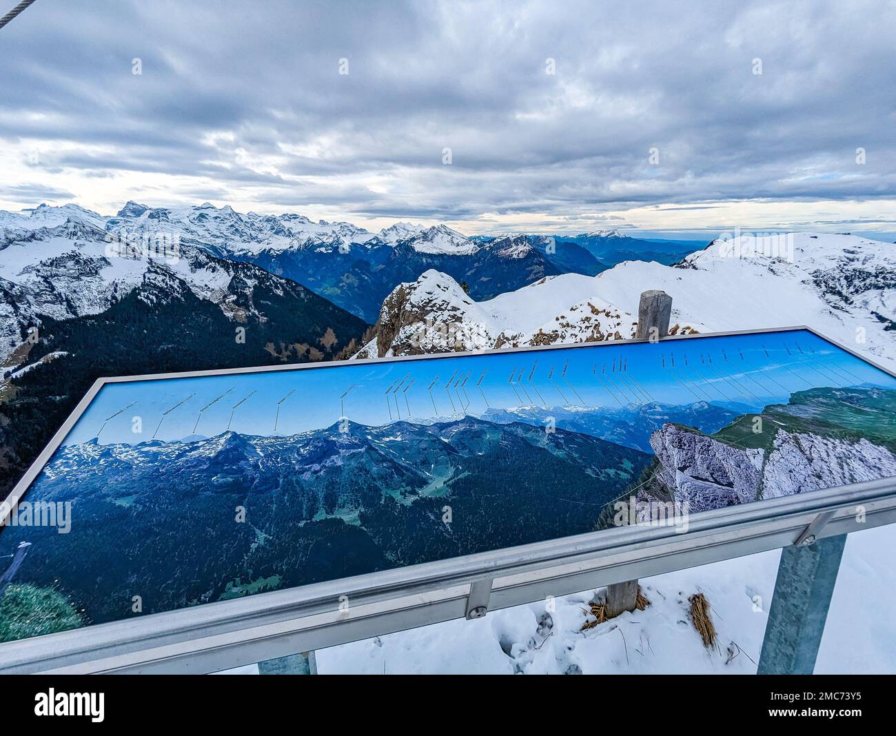 Snow covered mountains and ski slopes, ski area Stoos,Switzerland Stock ...