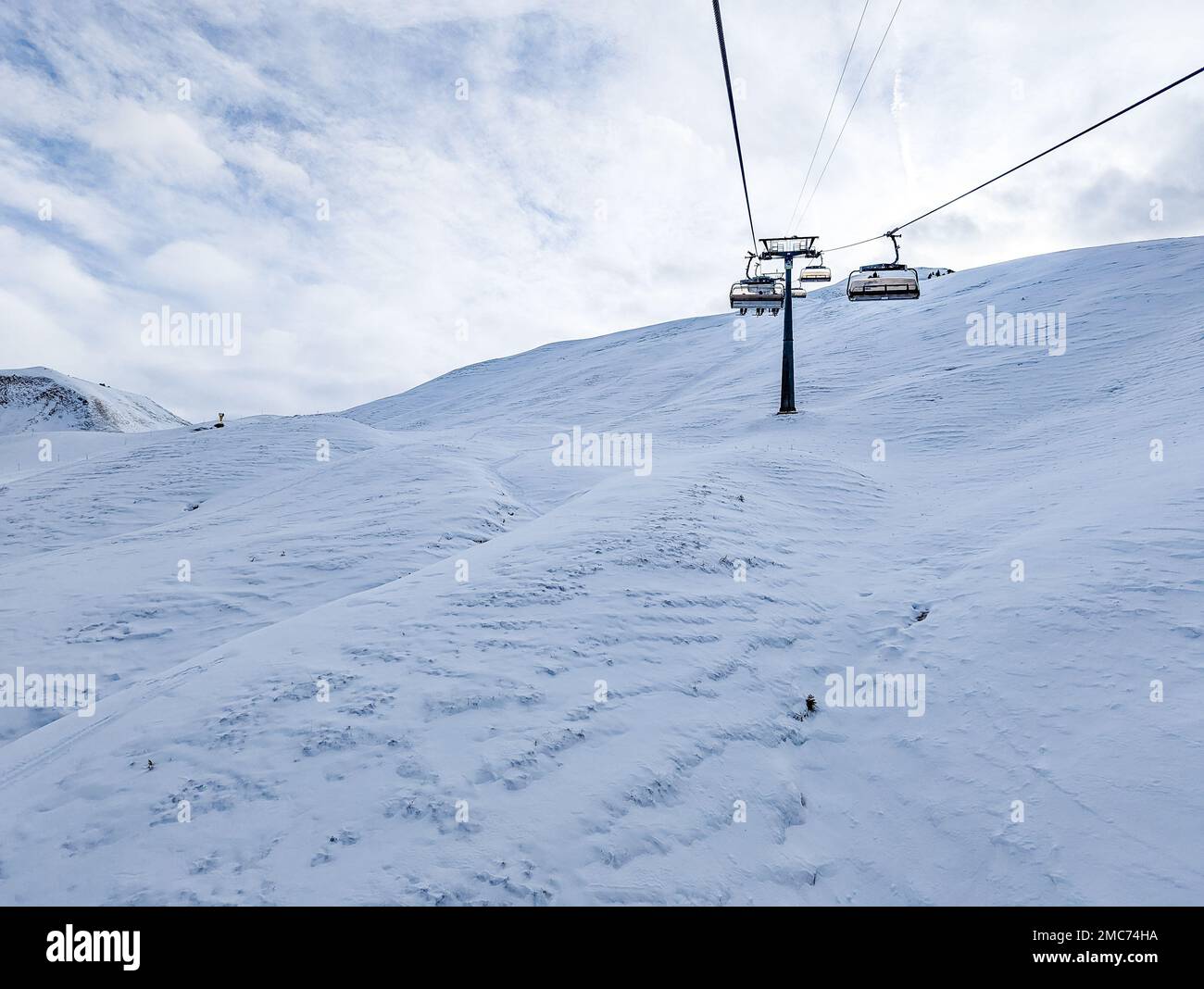 Snow covered mountains and ski slopes, ski area Stoos,Switzerland Stock ...