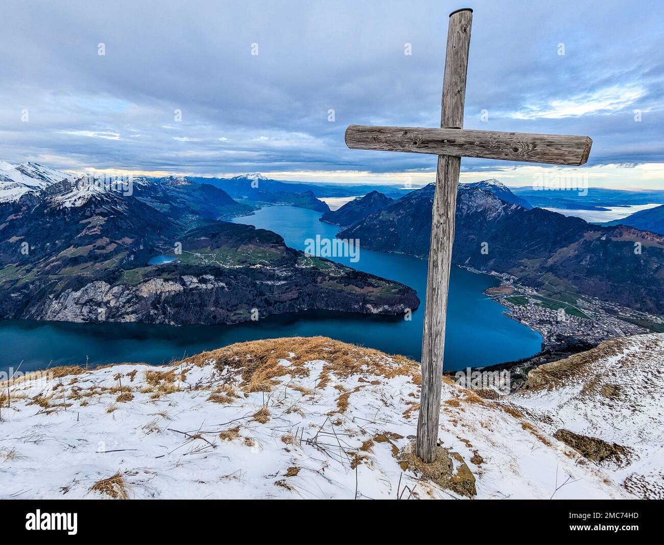 Snow covered mountains and ski slopes, ski area Stoos,Switzerland Stock ...
