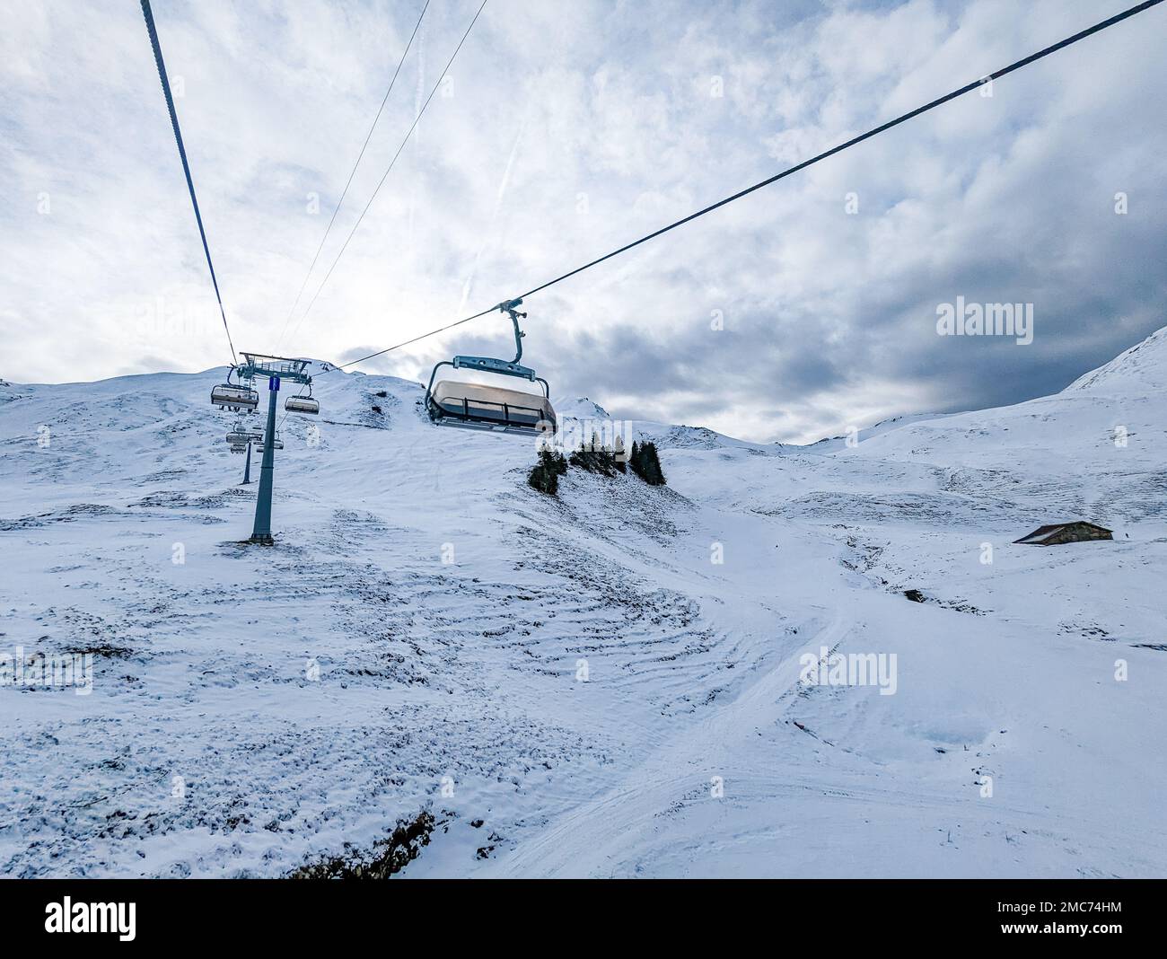 Snow covered mountains and ski slopes, ski area Stoos,Switzerland Stock ...