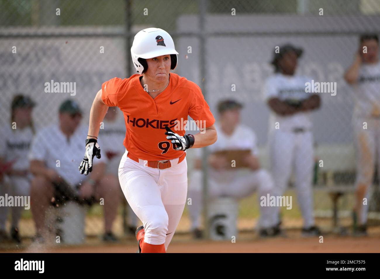 Virginia Tech's Emma Ritter (90) during an NCAA softball game against ...