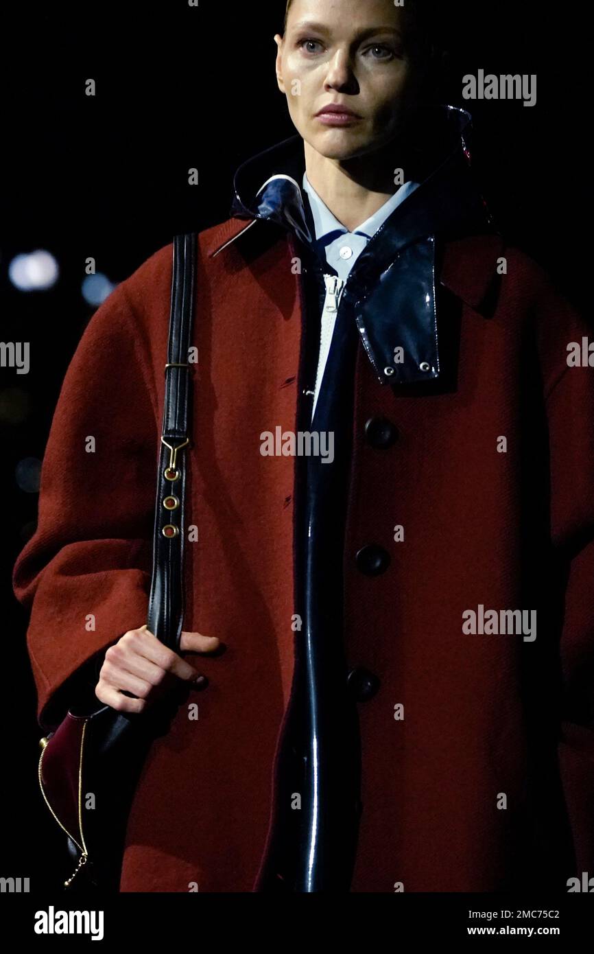 Fashion from the Tory Burch fall/winter 2022 collection is modeled ...