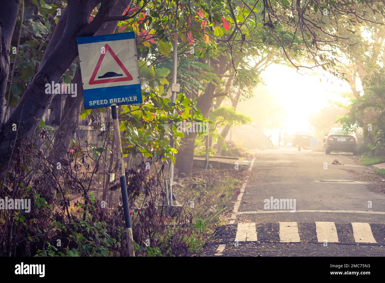 Road speed breaker hi-res stock photography and images - Alamy