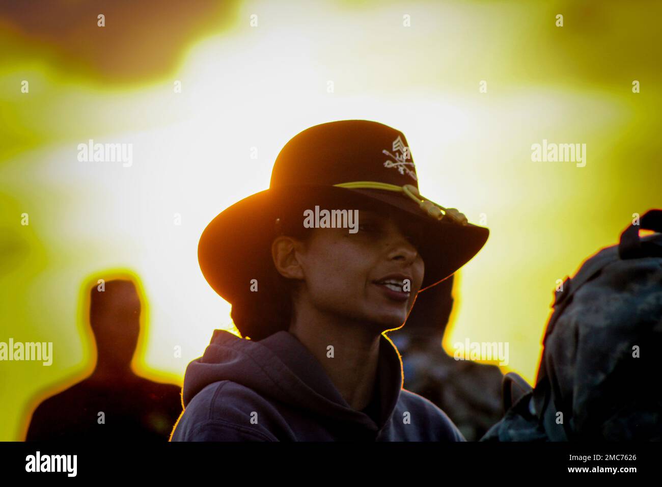 U.S. Army Sgt. Zahraa Frelund, a spur holder and cavalry scout assigned ...