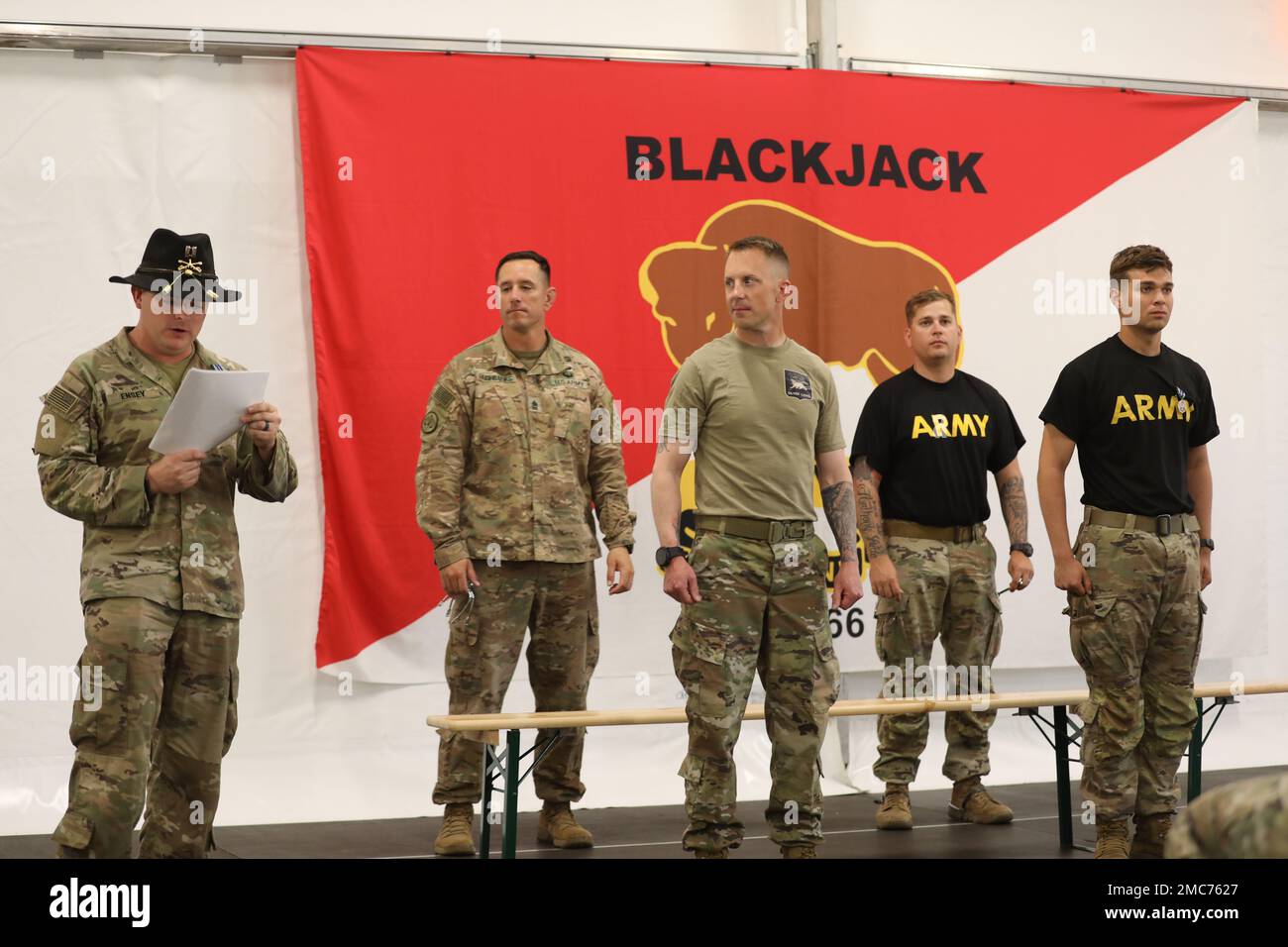 U.S. Army Capt. Jordan Ensey, assigned to 4th Squadron, 10th Cavalry ...